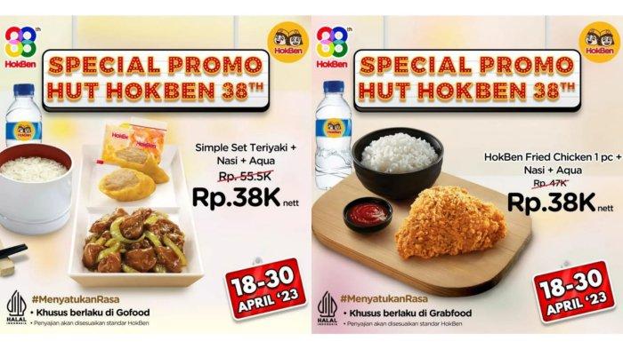 Sambut Lebaran, Promo HokBen Hari Ini 21 April 2023, Hokben Fried Chicken + Nasi + Aqua Rp 38 ...