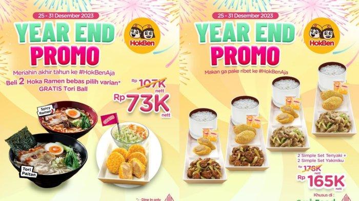GEBYAR Tahun Baru, Promo HokBen 28-31 Desember 2023, Nikmati Paket Hoka Ramen Gratis Tori Ball ...