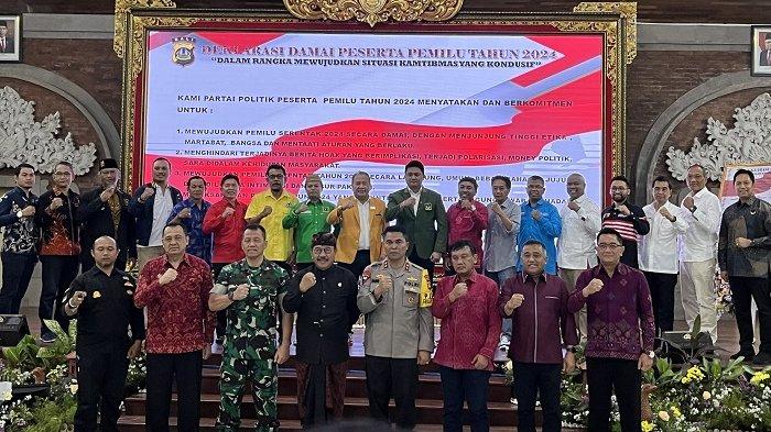 4 Poin Deklarasi Damai Pemilu 2024 di Polda Bali, Wujudkan Pemilu Damai-Komitmen Cegah ...