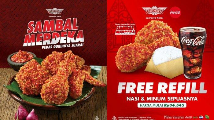 HEMAT! 3 Promo Wingstop Agustus 2023, Beli Paket Sambal Merdeka Free Refill Nasi dan Minum ...