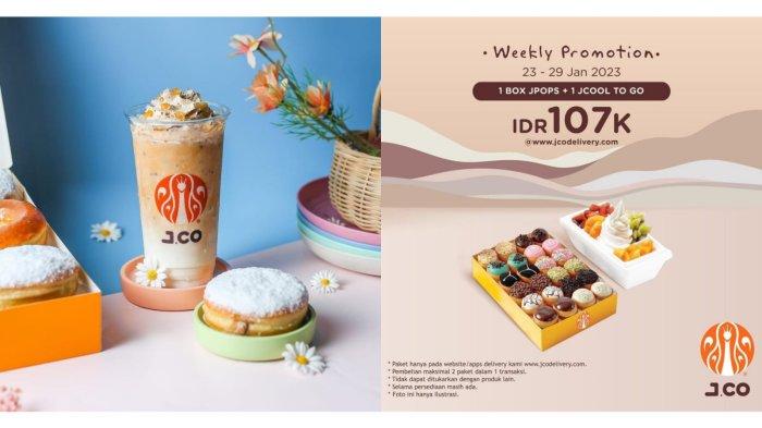 Promo J.CO 28-29 Januari 2023, Nikmati 1 JCool To Go dan 1 Kotak JPop ...