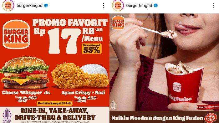 PROMO Burger King 23-31 Juli 2024, Chicken Cheese Burger Hingga Cheese ...