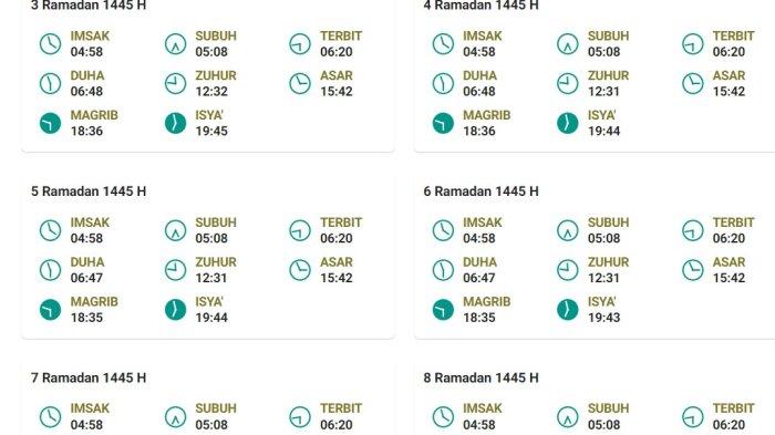Jadwal Imsakiyah Besok 16 Maret 2024 Prov Bali, Batas Imsak Kab ...