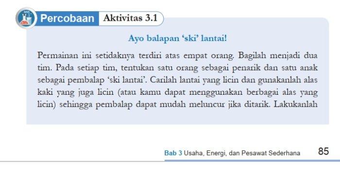 Jawaban Soal IPA Kelas 8 Semester 1 Halaman 85 86 Kurikulum Merdeka, Percobaan: Aktivitas 3.1 ...