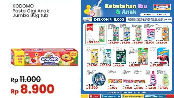 KATALOG JSM Indomaret, Bunda dan Si Kecil 19-28 Mei 2024: Promo Kodomo Pasta Gigi Anak 80g ...