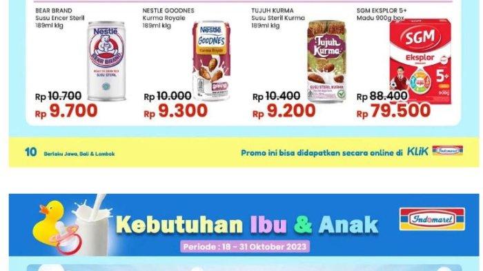 KATALOG Promo Indomaret Hari Ini 17 Oktober 2023: Popok Dewasa Rp68.900 SGM Eksplor 5+ Rp79.500 ...