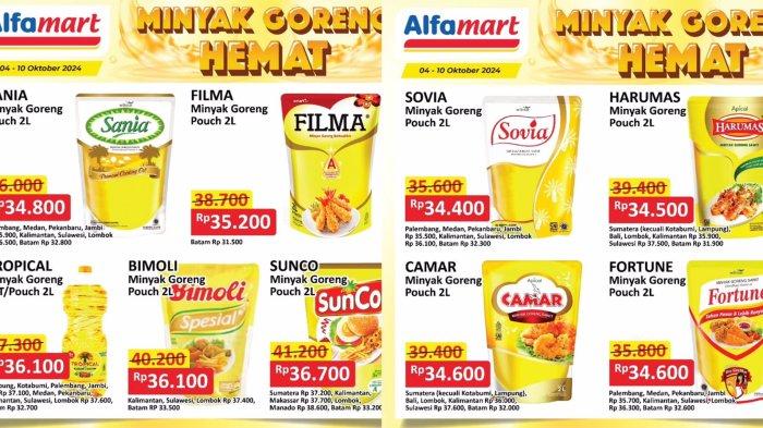 Promo Ceria di Alfamart 9 Oktober, Harga Minyak Goreng Bimoli dan Harumas 2L Makin Hemat ...