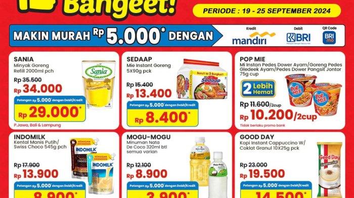 PROMO Meriah di Indomaret 24 September, Sania, Harumas dan Larrist 2L ...