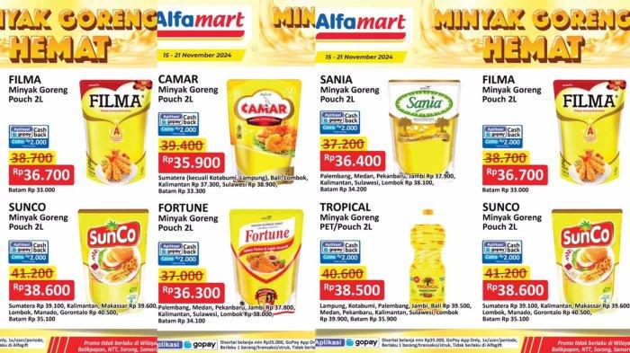 Promo Trobos Hemat di Alfamart dan Indomaret 18-19 November, Harga Minyak Goreng Sania 2L Murah ...