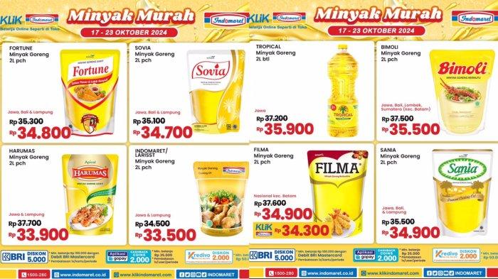 Promo Murah Meriah di Indomaret 22-23 Oktober, Harga Minyak Goreng ...