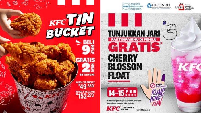Khusus Pemilu! Promo KFC 14-15 Februari 2024, Dapatkan Cherry Blossom Float GRATIS - Tribun-bali.com