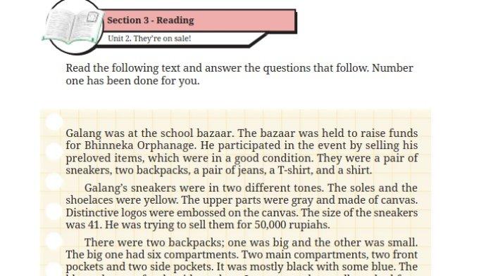 Kunci Jawaban Bahasa Inggris Kelas 9 Kurikulum Merdeka Halaman 235 236 237, Soal Section 3 ...