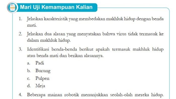 Jawaban Mari Uji Kemampuan Kalian, Kunci Jawaban IPA Kelas 7 Halaman 138 Kurikulum Merdeka ...