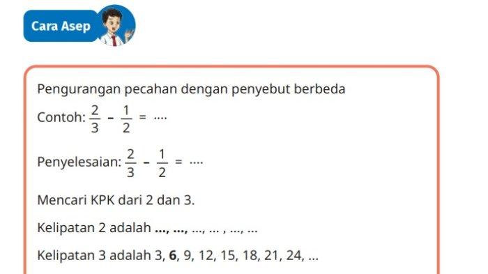 Kunci Jawaban Matematika Kelas 5 SD Kurikulum Merdeka Halaman 99, Eksplorasi 3.3C: Cara Asep ...