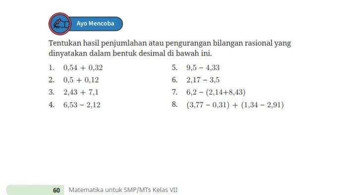 Kunci Jawaban Matematika Kelas 7 Halaman 60 Kurikulum Merdeka, Ayo ...