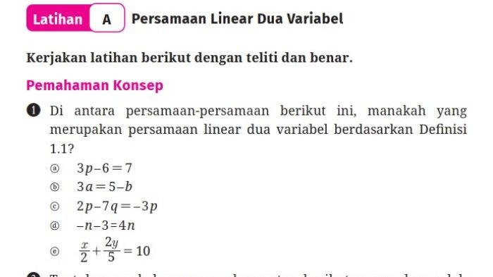 Jawaban Soal Matematika Kelas 9 Semester 1 Halaman 11 12 Kurikulum Merdeka, Latihan A - Tribun ...