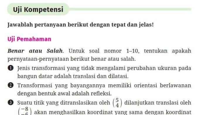 Kunci Jawaban Matematika Kelas 9 Kurikulum Merdeka Halaman 204 205 206 207 209, Uji Kompetensi ...