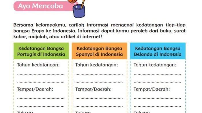 Kunci Jawaban Tema 7 Kelas 5 Halaman 8 Peristiwa Kedatangan Tiap-tiap ...