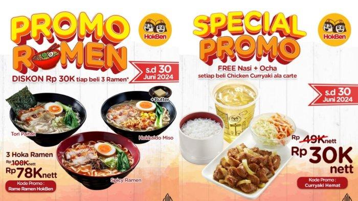 MURAH! Promo HokBen 18-30 Juni 2024, Nikmati 3 Hoka Ramen Reguler Rp 78 Ribuan - Tribun-bali.com