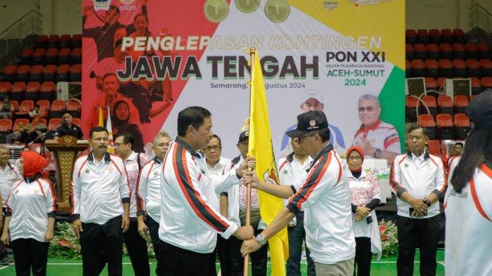 Lepas Kontingen ke PON XXI, Nana Sudjana: Jateng Bidik Minimal 50 Medali Emas, Target 3 Besar ...