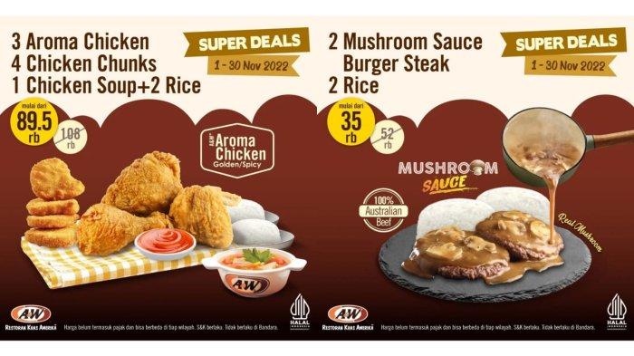 NEW! Promo AW Restoran 24-30 November 2022, Nikmati 2 Mushroom Sauce ...