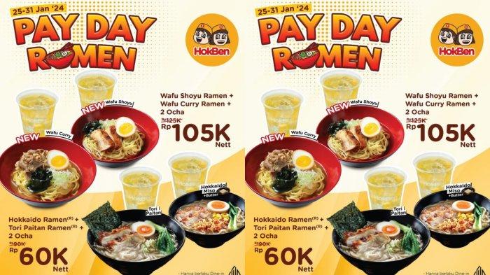 NEW! Promo HokBen 25-31 Januari 2024, Hokkaido Ramen + Tori Paitan + 2 Cold Ocha Hanya Rp 60 ...
