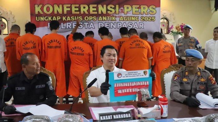 11 Bandar Narkoba Digulung Polresta Denpasar, Modus Baru di Bali dengan Cor Semen - Tribun-bali.com