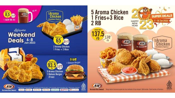 PROMO AW Restoran 7-8 Januari 2023, Nikmati 2 Aroma Chicken + 2 Nasi ...