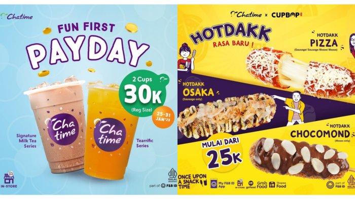 PROMO Chatime Payday 27-31 Januari 2023, Nikmati Hazelnut Milk Tea dan Lychee Green Tea Rp 30. ...