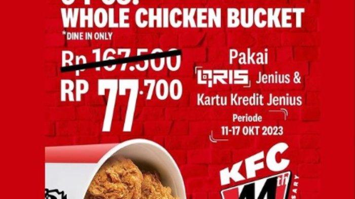PROMO Jenius 15-17 Oktober 2023 di KFC, Kopi Kenangan, Pepper Lunch ...