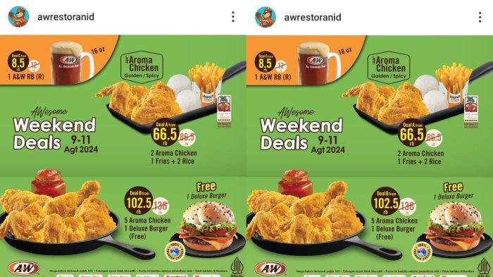 Promo AW Restoran Besok 11 Agustus 2024, Nikmati 2 Aroma Chicken + 1 ...