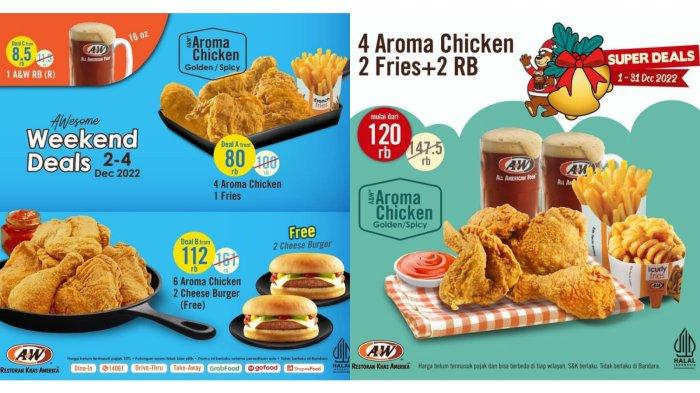 Promo AW Restoran Hari Ini 4 Desember 2022, Nikmati 4 Aroma Chicken dan ...