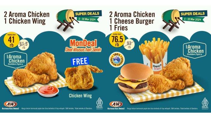 Promo AW Restoran MARET 2024, Beli 2 Aroma Chicken Gratis 1 Chicken ...