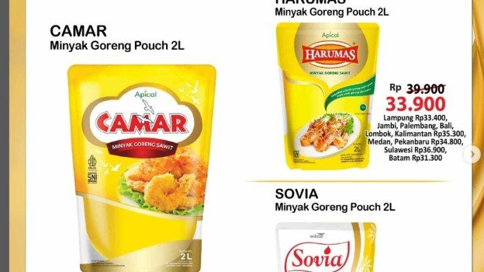 KATALOG Promo 15 Juni 2023! Diskon Gede Minyak Goreng di Indomaret & Alfamart: Camar 2L Rp 33. ...