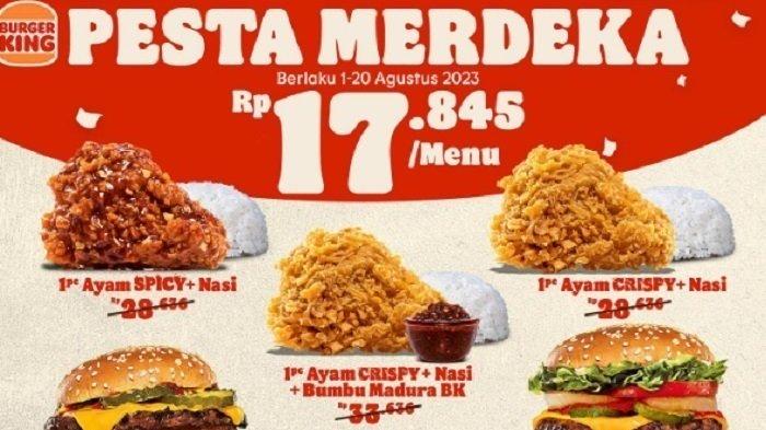 Promo Burger King Hari Ini 19 Agustus 2023 2 Cheese Burger + 2 Coke ...