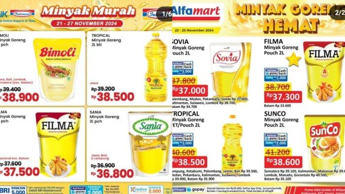 Promo Pekan Ini di Alfamart dan Indomaret 28-29 November, Harga Minyak Goreng Harumas 2L Rp35 ...