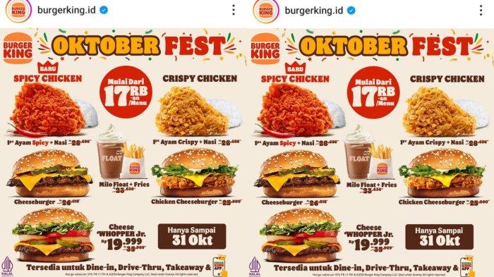GEBYAR Promo Burger King 20-31 Oktober 2024, Nikmati Chicken ...