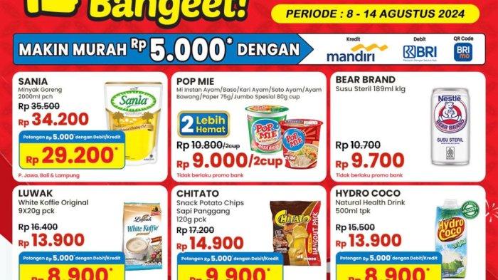 PROMO di Indomaret 10 Agustus, Harga Minyak Goreng Sania Pouch 2L ...