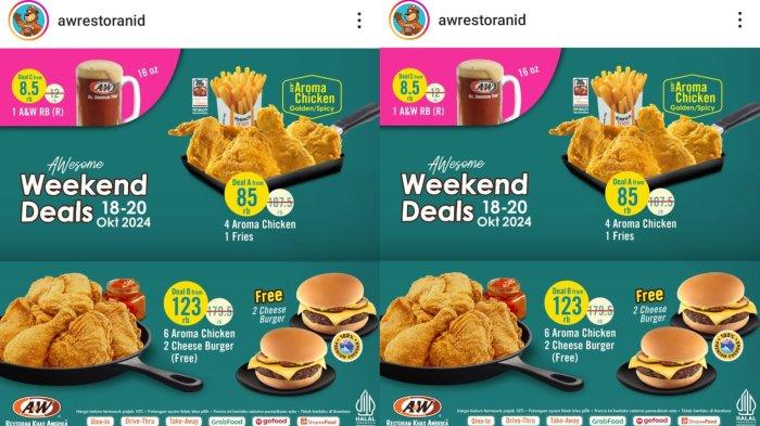 Promo Heboh AW Restoran 19-20 Oktober 2024, Dapatkan 4 Aroma Chicken ...