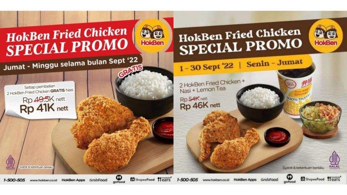 Promo HokBen 5-8 September 2022, 2 HokBen Fried Chicken + Nasi + Lemon Tea Rp 46.000 - Halaman 2 ...