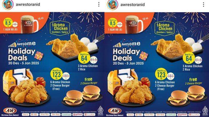 Promo Holiday Deals AW Restoran 22 Desember 2024 - 5 Januari 2025, 3 ...