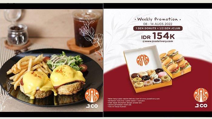 Promo JCO 11 Agustus 2022, 1 Dozen Donuts + 1/2 Dozen JCLUB Rp154 Ribu, Gratis Lemon Tea ...