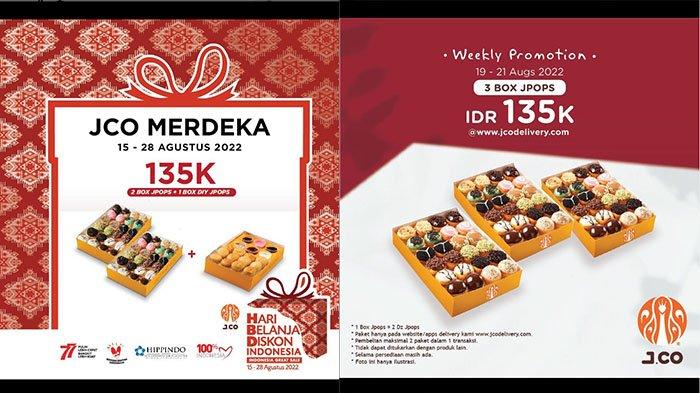Promo JCO 20 Agustus 2022, 3 Box JCO Rp135 Ribu, JCO MERDEKA 2 Box ...
