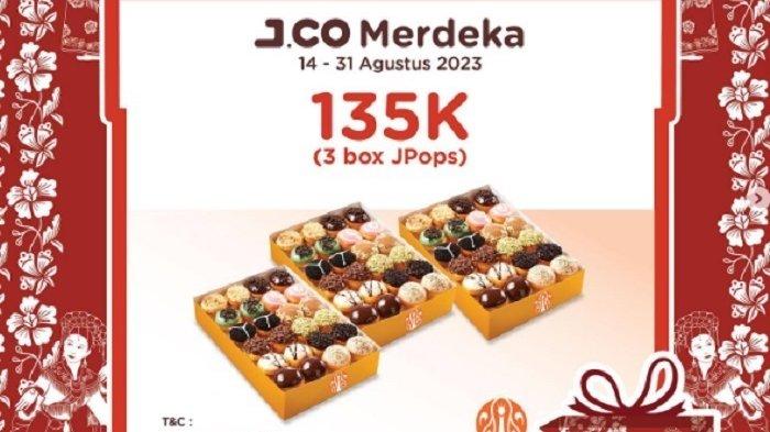 Promo J.CO 21-31 Agustus 2023 Senin Seru Bareng 3 Box Jpops Cuma Rp135 ...