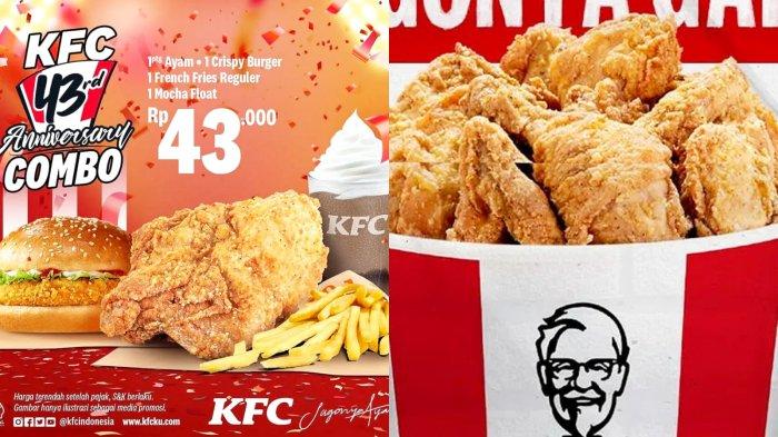 BANJIR DISKON! Promo KFC 19-31 Oktober 2022, Paket Combo HUT ke-43, Lengkap dengan Harga Spesial ...