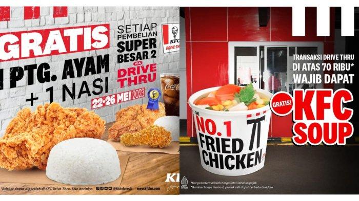 NEW! Promo KFC 22-26 Mei 2023, Beli Paket Super Besar 2 via Drive Thru Gratis 1 Ayam Goreng + 1 ...