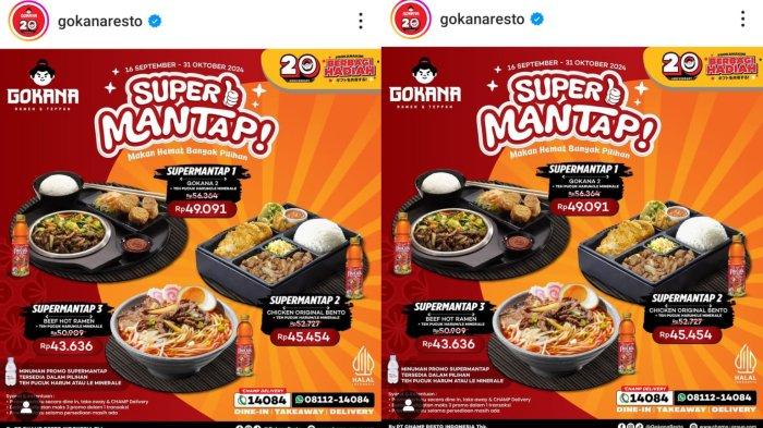 Paket HEMAT Gokana Besok 30 September 2024, Chicken Original Bento + Le Minerale Rp 45 Ribuan ...