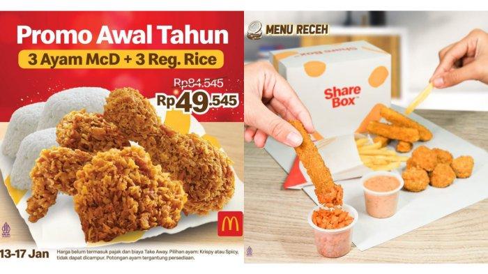 NEW! Promo McDonalds 13-17 Januari 2023, Dapatkan 3 Ayam Goreng dan 3 Nasi Rp 49.545 - Tribun ...