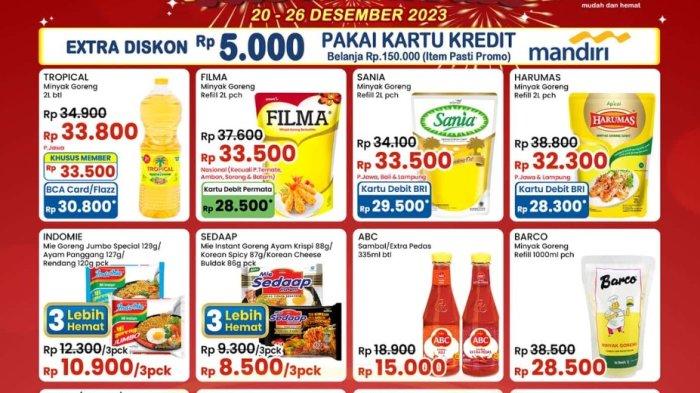 Promo Sembako di Indomaret Alfamart dan Superindo 26-27 Desember 2023 ...