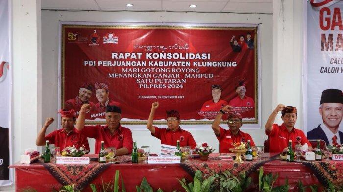 Konsolidasi PDIP Klungkung, Targetkan Kemenangan Ganjar-Mahfud 95 Persen - Tribun-bali.com
